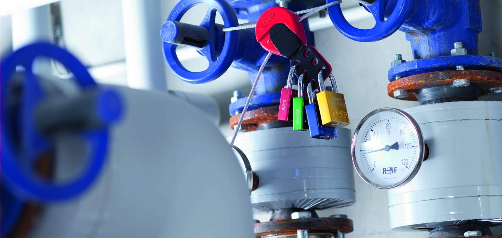 Aspas de control con cable universal para 6 candados - Inlok